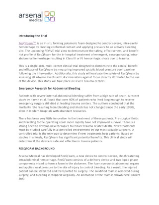 REVIVE_CLINICAL_TRIAL_v2.pdf - 市场，金融政策 - 文档中心 - 医休器械