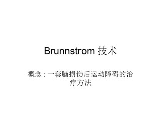 Brunnstrom技术.ppt - 临床、器械PPT分享 - 文档中心 - 医休器械